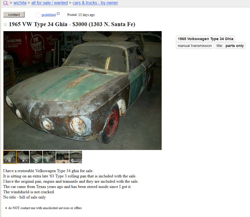 Project Car Hell, Air-Cooled Inferno Edition: oval-window Beetle or ...